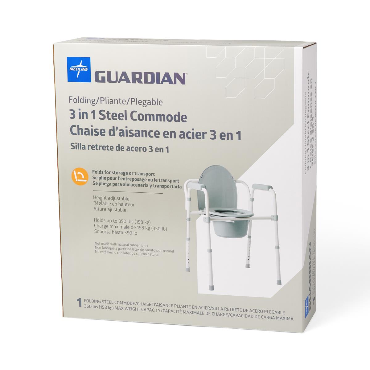 Steel Bedside Commode, 3-in-1 – ACE Medical Inc