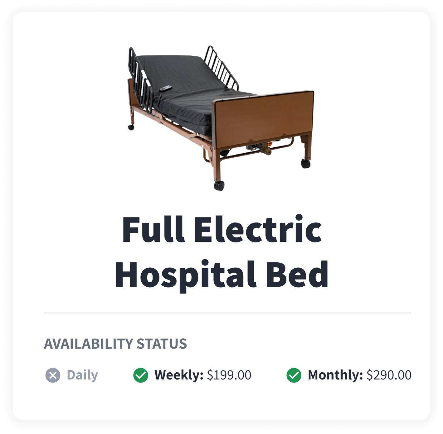 Medical Equipment Rental Rates – ACE Medical Inc