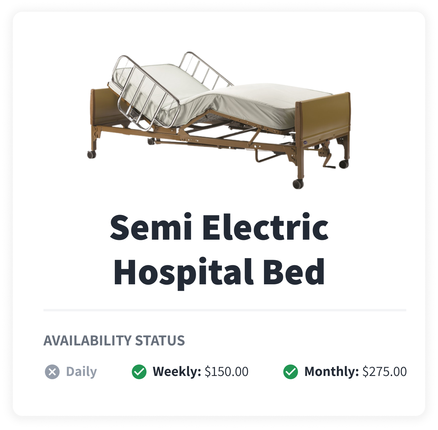 Medical Equipment Rental Rates Ace Medical Inc